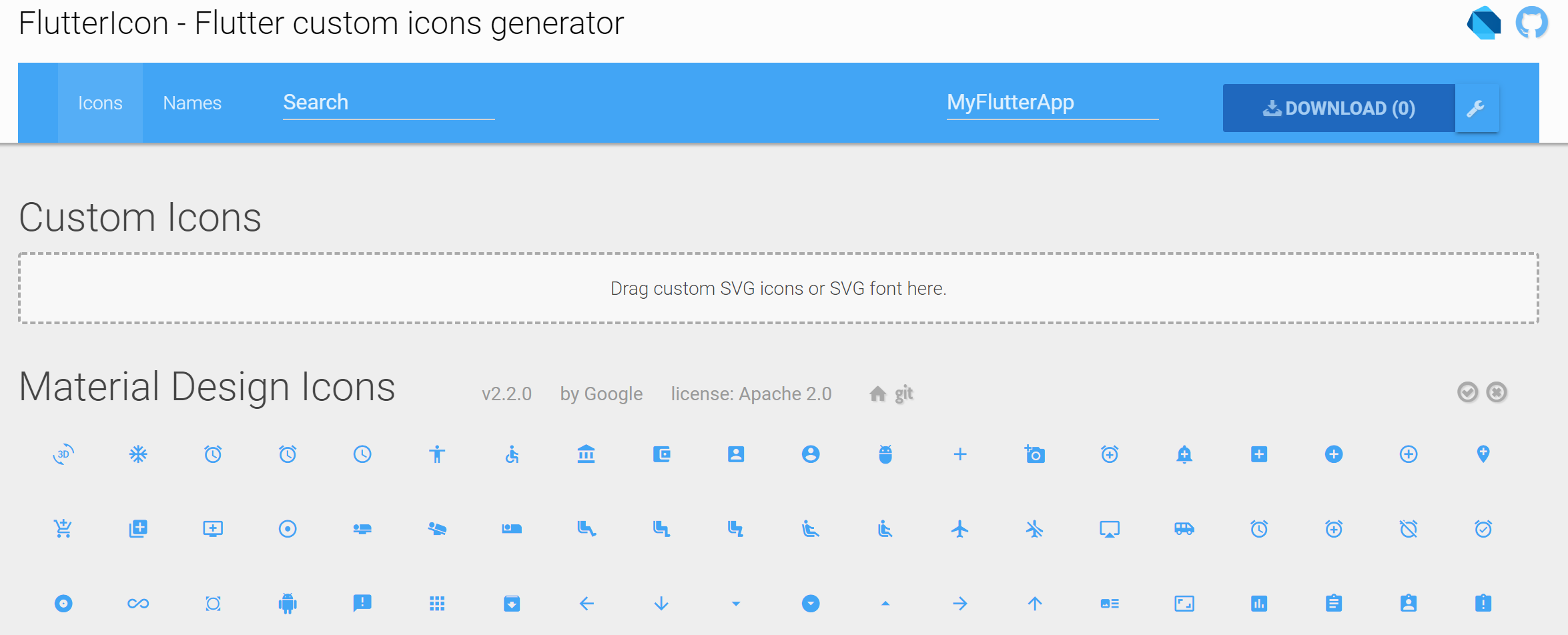 fluttericonで自作アイコンを正しくアップロードする方法